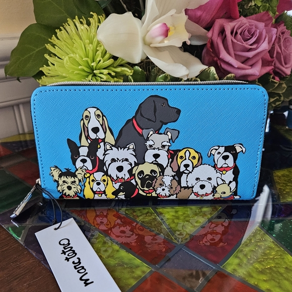 Marc Tetro | Bags | Marc Tetro All Dogs Zip Around Wallet | Poshmark